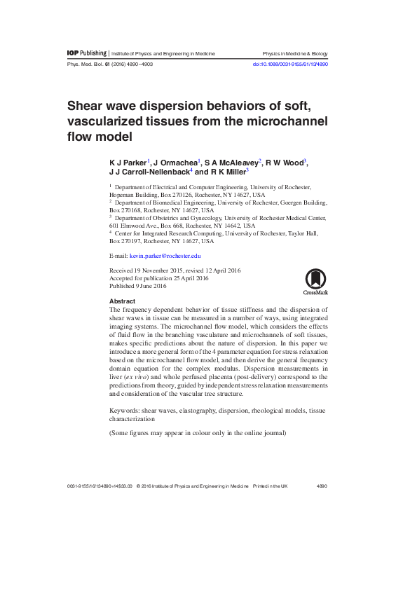 (PDF) Shear wave dispersion behaviors of soft, vascularized tissues ...