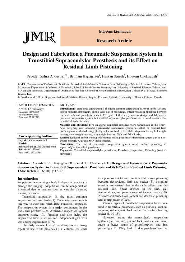 (PDF) Design and Fabrication a Pneumatic Suspension System in ...