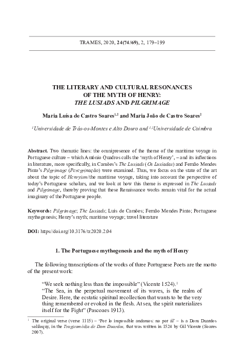 (PDF) The Literary and Cultural Resonances of the Myth of Henry: The ...