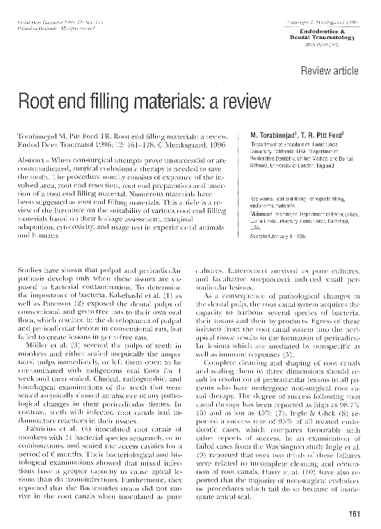 (PDF) Root end filling materials: a review