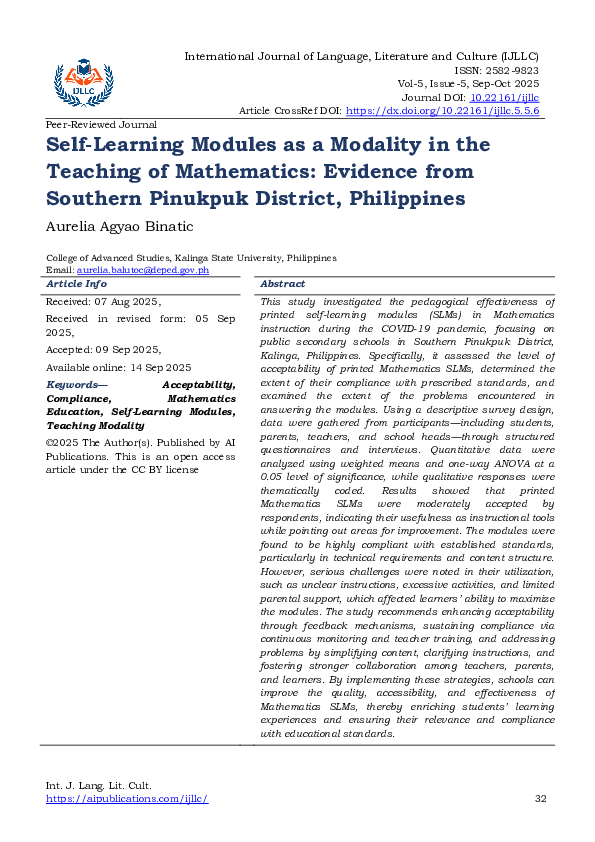 (PDF) Self-Learning Modules as a Modality in the Teaching of ...