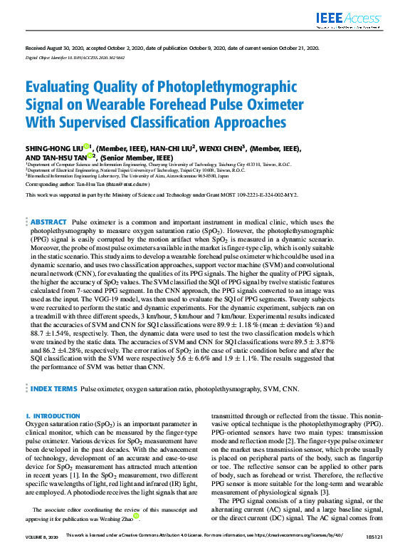 (PDF) Evaluating Quality of Photoplethymographic Signal on Wearable ...