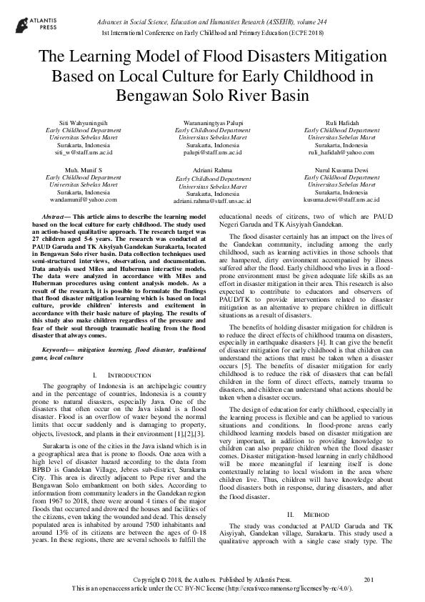(PDF) The Learning Model of Flood Disasters Mitigation Based on Local ...