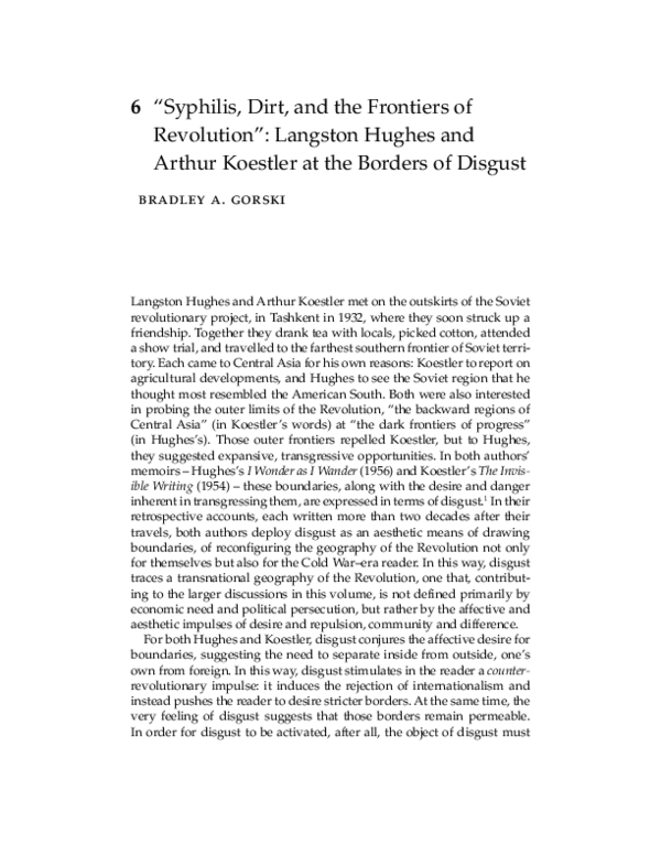 (PDF) "Syphilis, Dirt, and the Frontiers of Revolution": Langston ...
