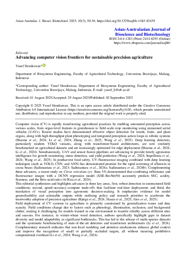(PDF) Advancing computer vision frontiers for sustainable precision ...
