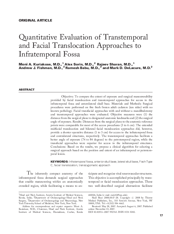 (PDF) Quantitative evaluation of transtemporal and facial translocation ...