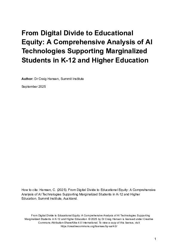 (PDF) From Digital Divide to Educational Equity: A Comprehensive ...