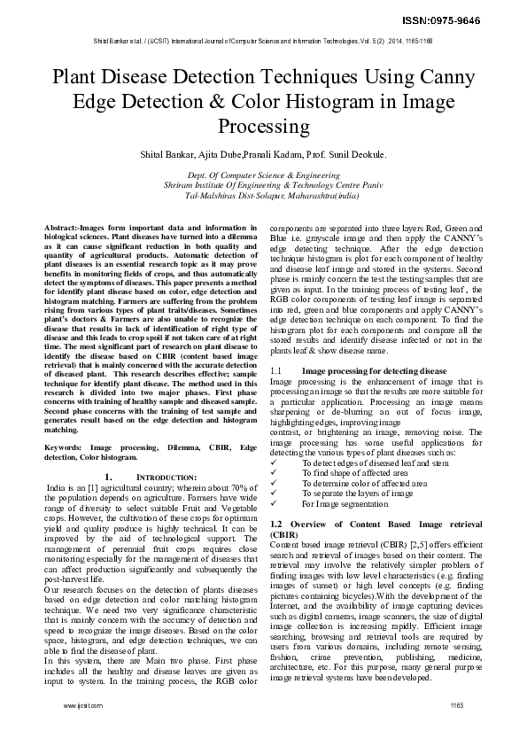(PDF) Plant Disease Detection Techniques Using Canny Edge Detection ...