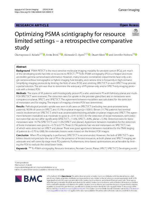(PDF) Optimizing PSMA scintigraphy for resource limited settings – a ...