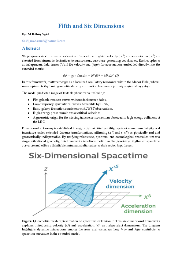 (PDF) Fifth and Six Dimensions