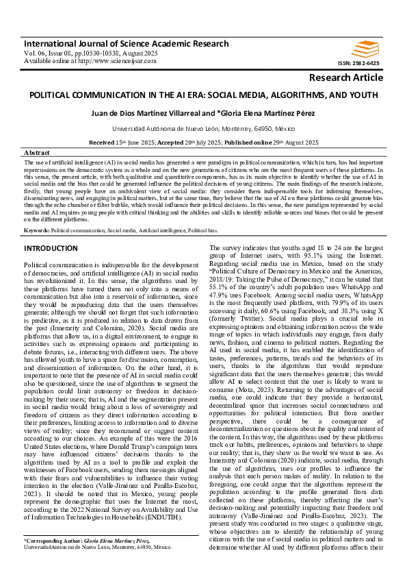 (PDF) POLITICAL COMMUNICATION IN THE AI ERA: SOCIAL MEDIA, ALGORITHMS ...