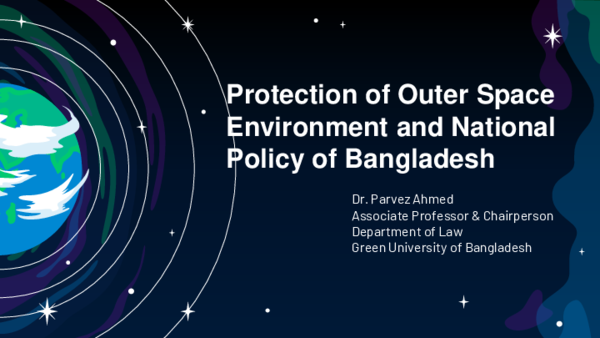 (PDF) Protection of Outer Space Environment and National Policy of ...