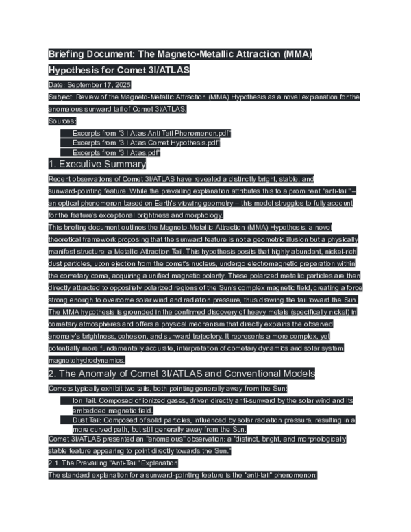 (PDF) Briefing Document: The Magneto-Metallic Attraction (MMA ...