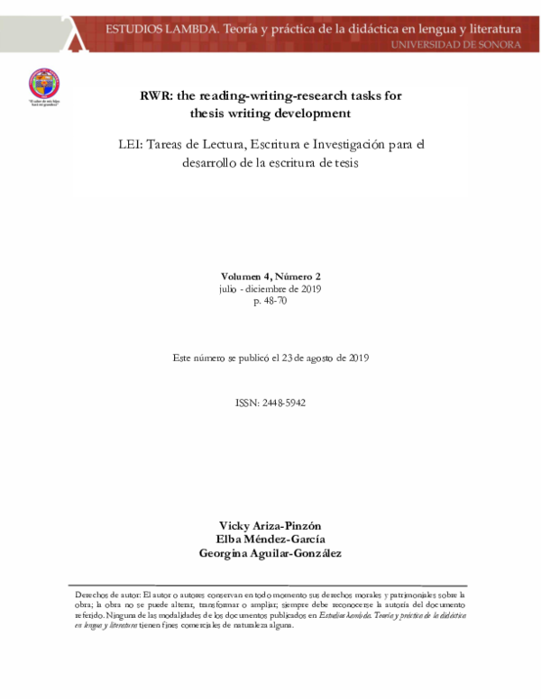(PDF) RWR: the reading-writing-research tasks for thesis writing ...
