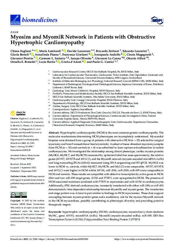 (PDF) Myosins and MyomiR Network in Patients with Obstructive ...