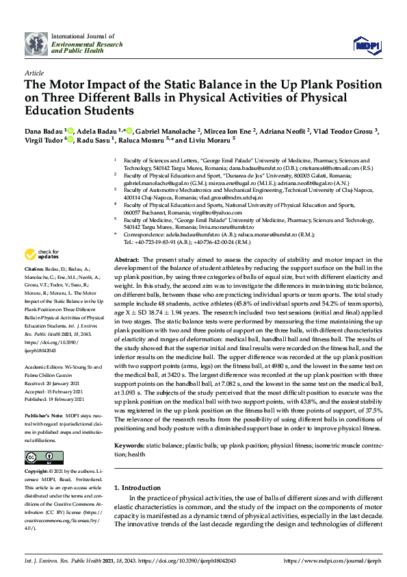 (PDF) The Motor Impact of the Static Balance in the Up Plank Position ...