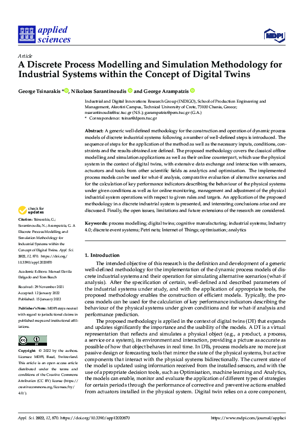 (PDF) A Discrete Process Modelling and Simulation Methodology for ...