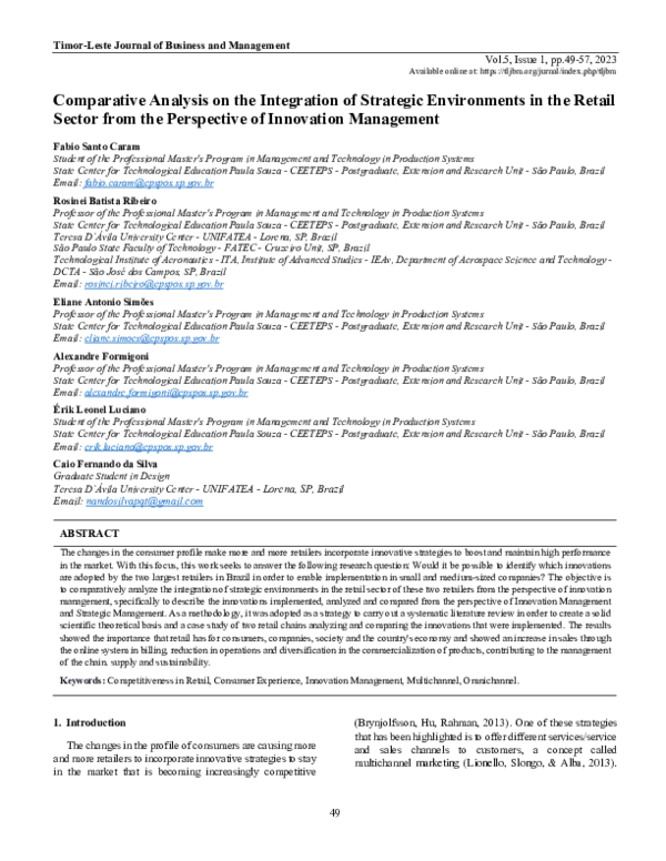 (PDF) Comparative Analysis on the Integration of Strategic Environments ...