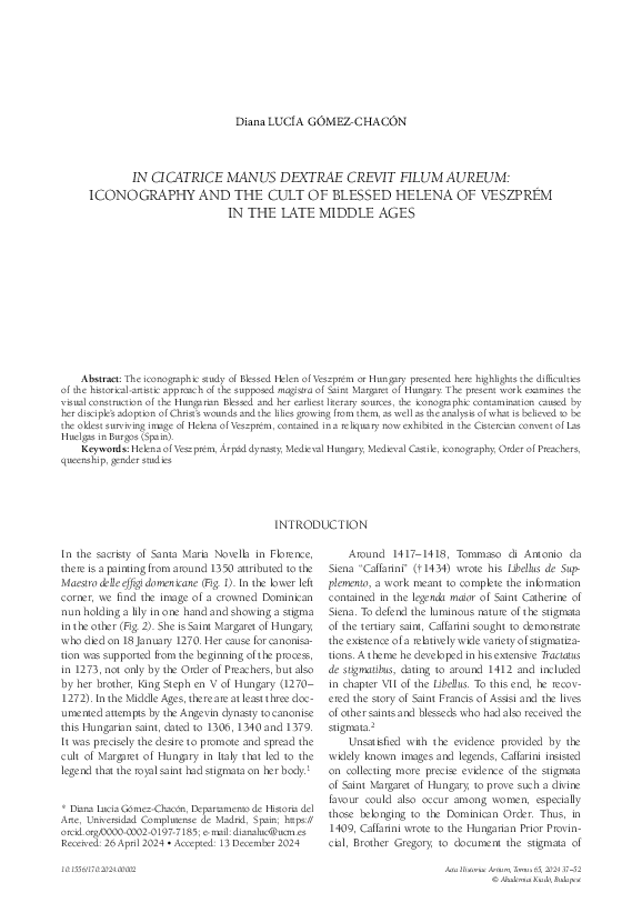 (PDF) [2024] In cicatrice manus dextrae crevit filum aureum ...