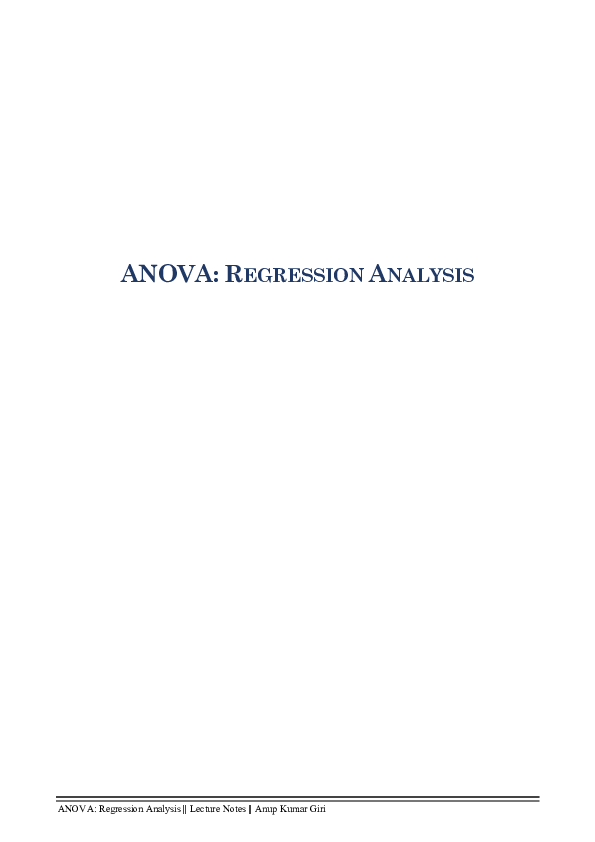 (PDF) Regression Analysis