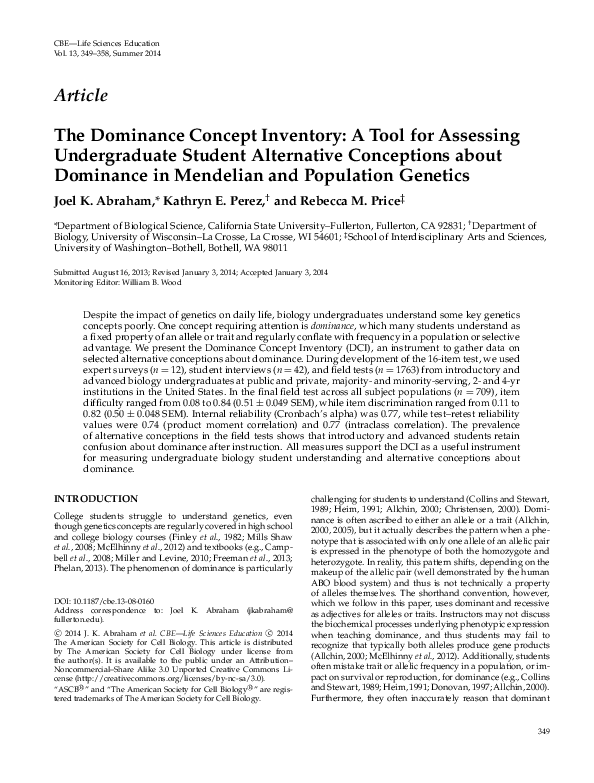 (PDF) The Dominance Concept Inventory: A Tool for Assessing ...