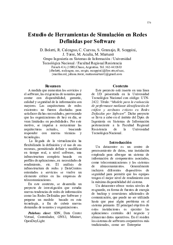 (PDF) Estudio de herramientas de simulación en redes definidas por software