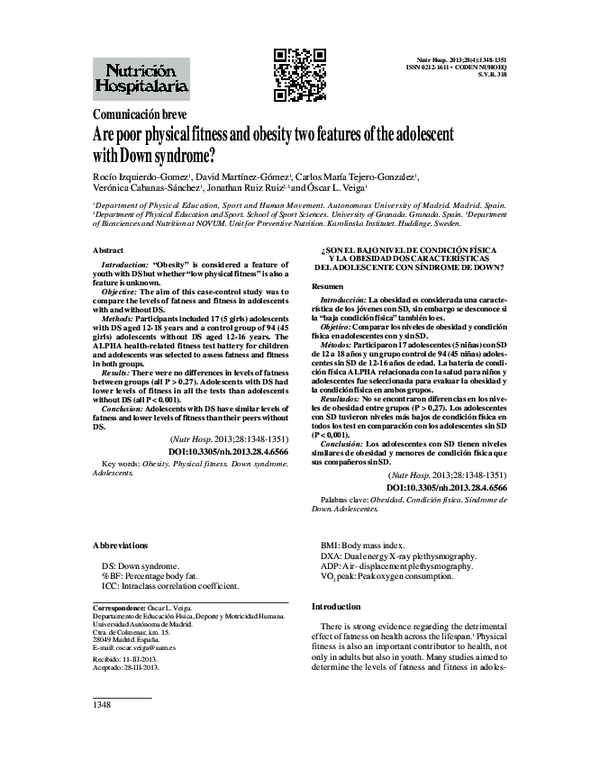 (PDF) Are poor physical fitness and obesity two features of the ...