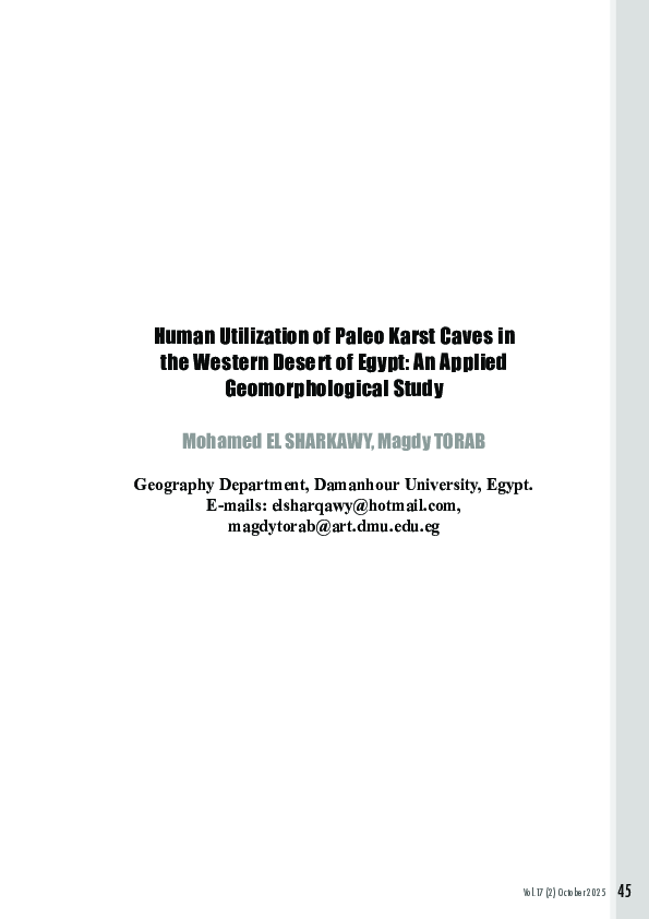 (PDF) Human Utilization of Paleo Karst Caves in the Western Desert of ...