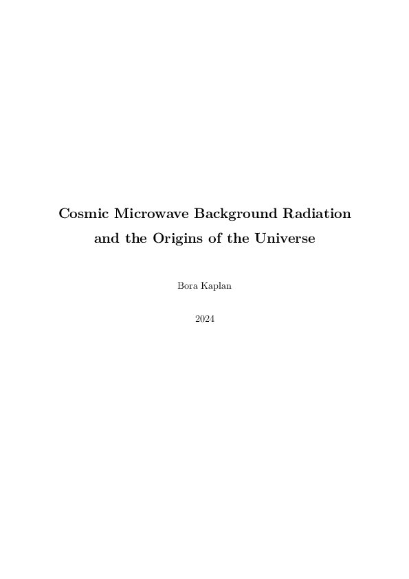 (PDF) Cosmic Microwave Background Radiation and the Origins of the Universe