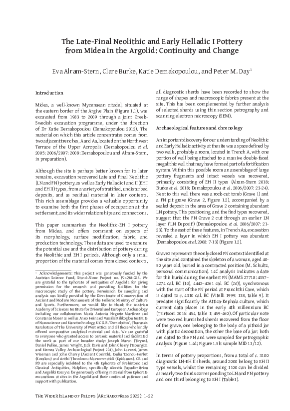 (PDF) The Late - Final Neolithic and Early Helladic I pottery from ...