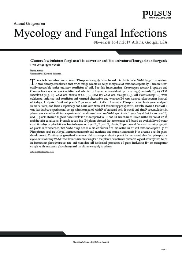 (PDF) Glomus Fasciculatum Fungi as a Bio-Convertor and Bio-Activator of ...