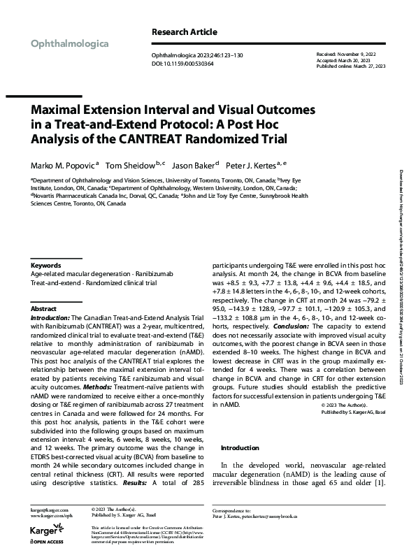 (PDF) Maximal Extension Interval and Visual Outcomes in a Treat-and ...
