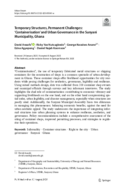 (PDF) Temporary Structures, Permanent Challenges: 'Containerisation ...