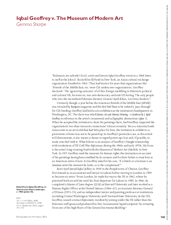 (PDF) Iqbal Geoffrey v. The Museum of Modern Art