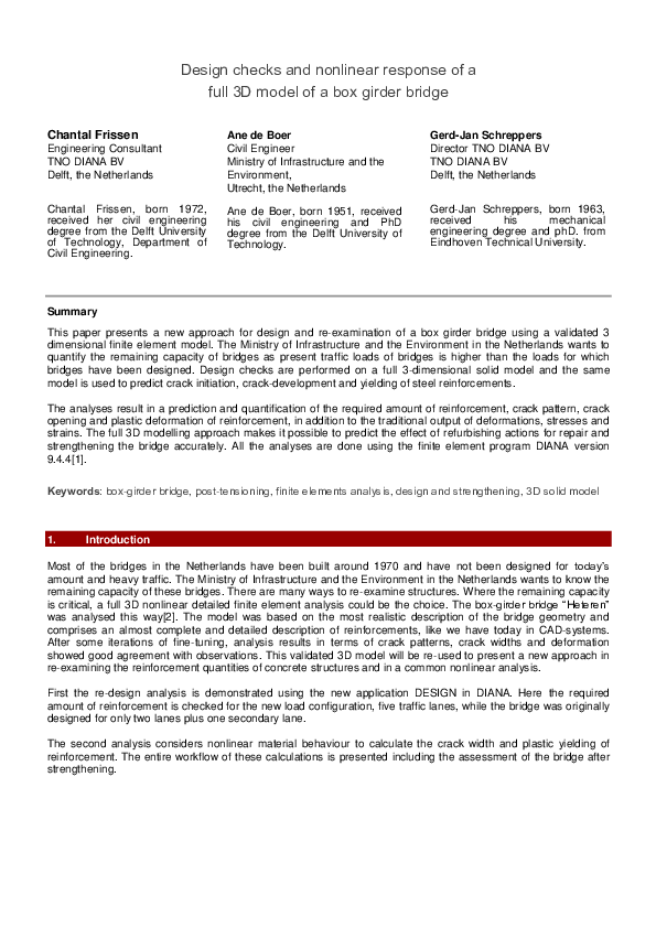 (PDF) Design Checks and Nonlinear Response of a Full 3D Model of a Box ...