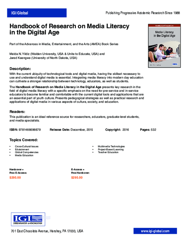 (PDF) Handbook of Research on Media Literacy in the Digital Age