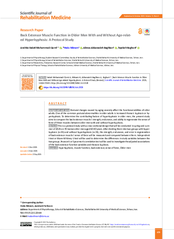 (PDF) Back Extensor Muscle Function in Older Men With and Without Age ...