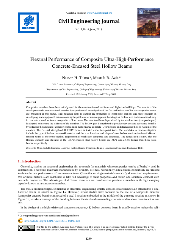 (PDF) Flexural Performance of Composite Ultra-High-Performance Concrete ...