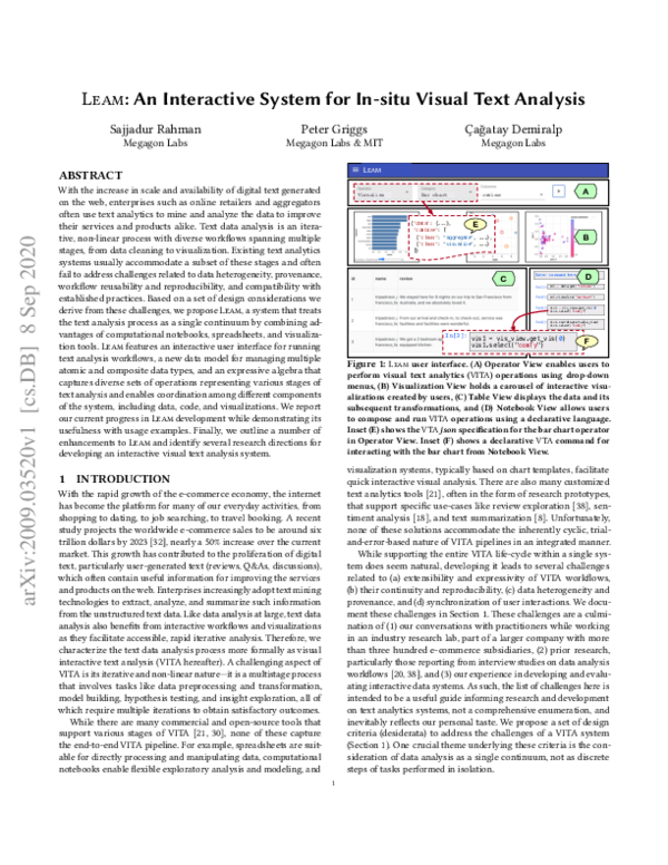 (PDF) Leam: An Interactive System for In-situ Visual Text Analysis