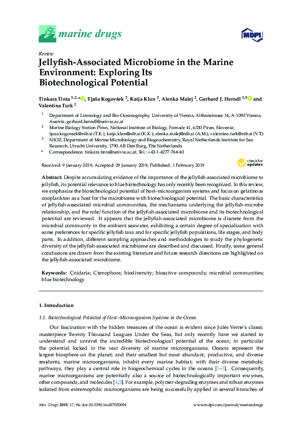 (PDF) Jellyfish-Associated Microbiome in the Marine Environment ...