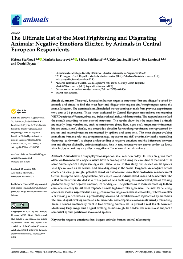 (PDF) The Ultimate List of the Most Frightening and Disgusting Animals ...