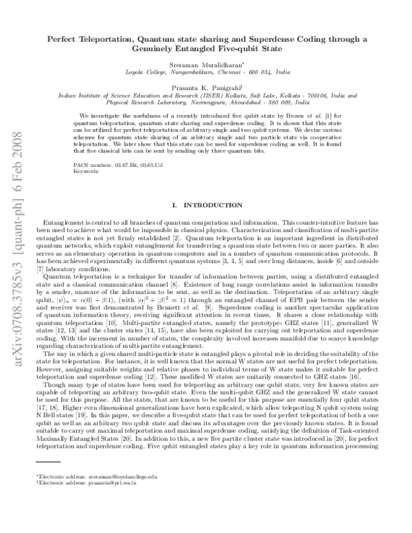 (PDF) Perfect teleportation, quantum-state sharing, and superdense ...