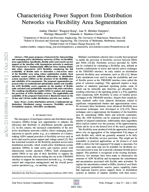 (PDF) Characterizing Power Support from Distribution Networks via Flexibility Area Segmentation