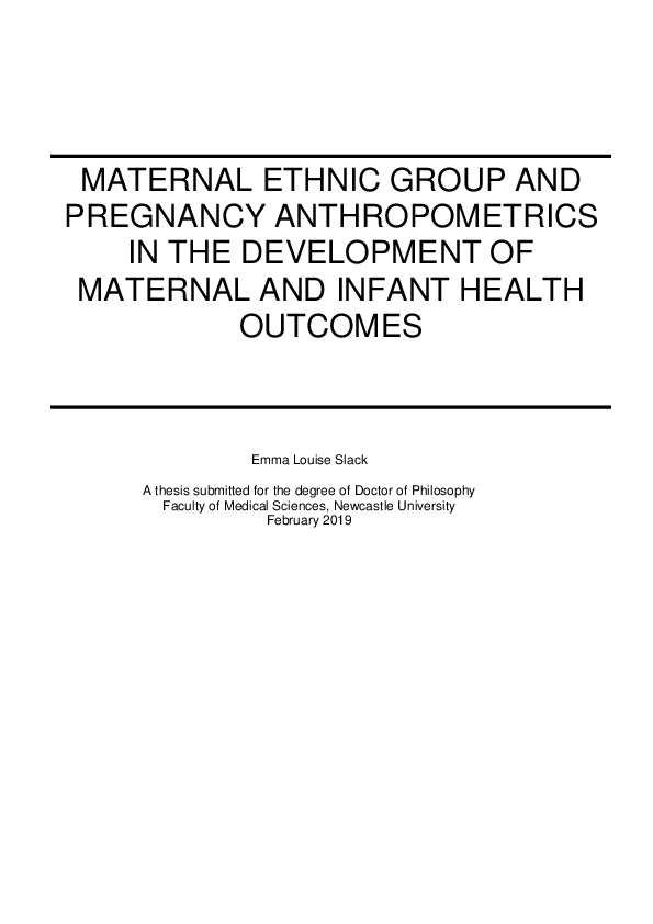 (PDF) Maternal ethnic group and pregnancy anthropometrics in the ...