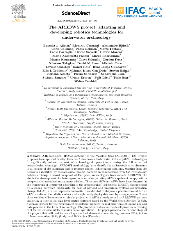 (PDF) The ARROWS project: adapting and developing robotics technologies ...