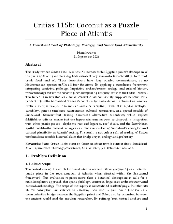 (PDF) Critias 115b: Coconut as a Puzzle Piece of Atlantis — A ...