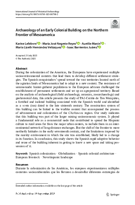 (PDF) Archaeology of an Early Colonial Building on the Northern ...