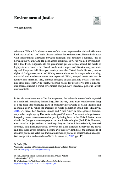 (PDF) Environmental Justice