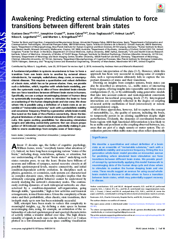 (PDF) Perturbation of whole-brain dynamics in silico reveals ...