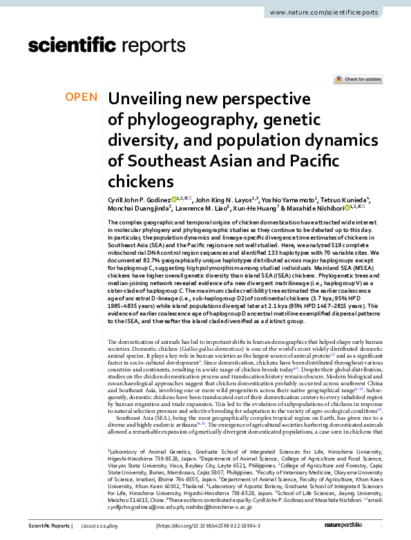 (PDF) Unveiling new perspective of phylogeography, genetic diversity ...